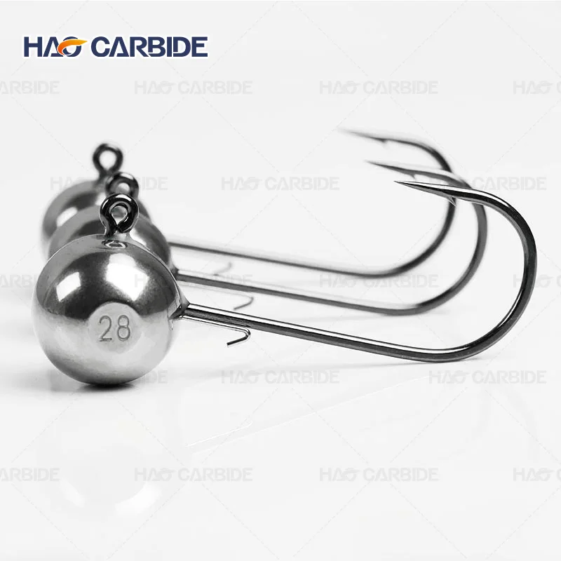 New Colors Jig Heads For Crappie Fishing Jigs 1.8g-28g Double Wire Keeper Tungsten Ball Jig Head ...