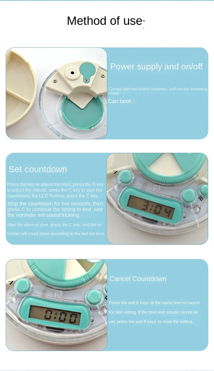 Factory Model Portable Timing Medicine Box Timer Smart OLED Bar Design ...