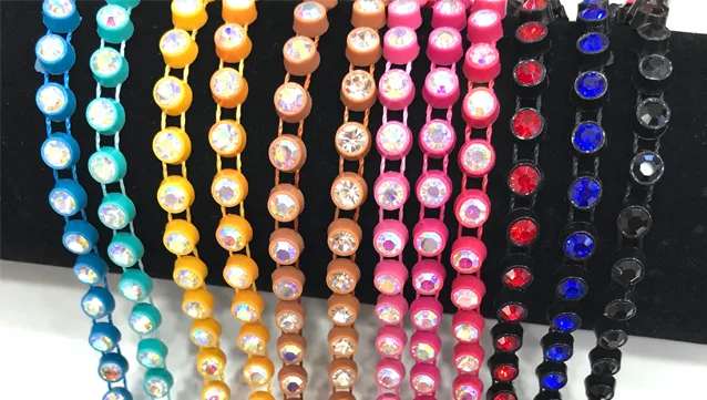 Z022 Wholesale Ss16 Rhinestone Banding Plastic Rhinestone Trim For ...