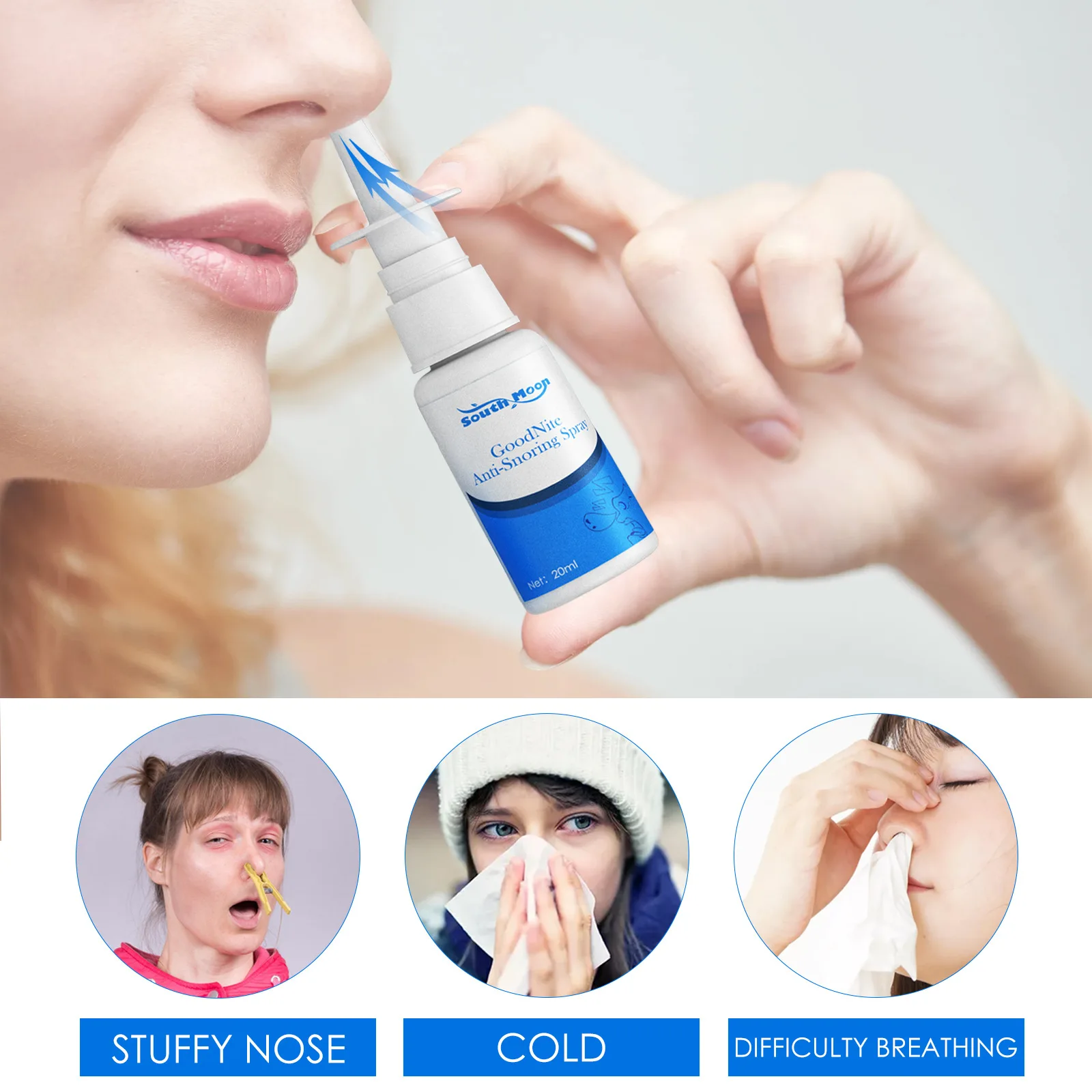 Herb Nasal Spray Nose Congestion Rhinitis Sinusitis Treatment Stop ...