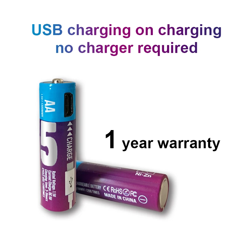 Smartoools 1.6v Zinc Nickel Aaa Cell 1.5v 2000mwh 1300mwh Aa Micro Type ...