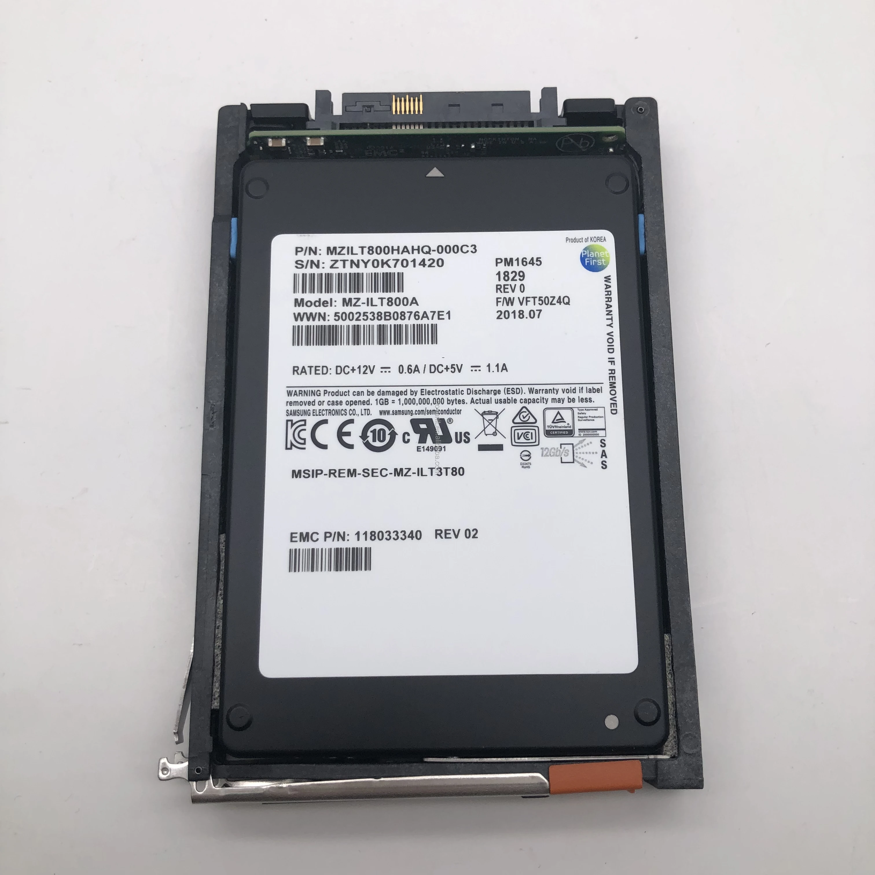 EMC UNITY 1.2TB SAS 2.5' D3-2S10-1200U Hard Disk for UNITY300 UNITY400