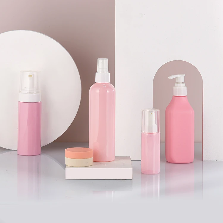 ODM Fantastic Pink Cosmetic Packaging Bottle Series Model