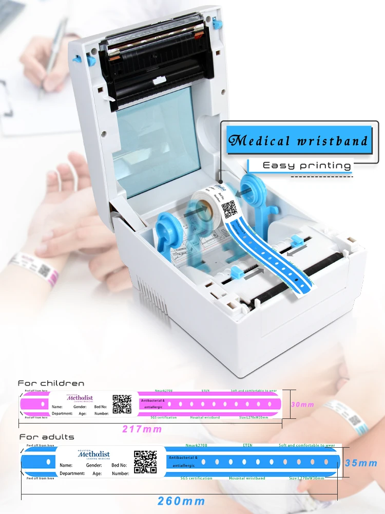 N Mark 203dpi C898 Wholesale Thermal Label Printer Hospital Wristband ...