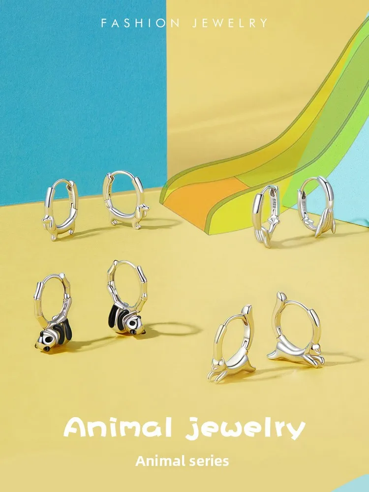 Original Dachshund Dog Ear Clip-on Earrings Fine S925 Sterling Silver ...