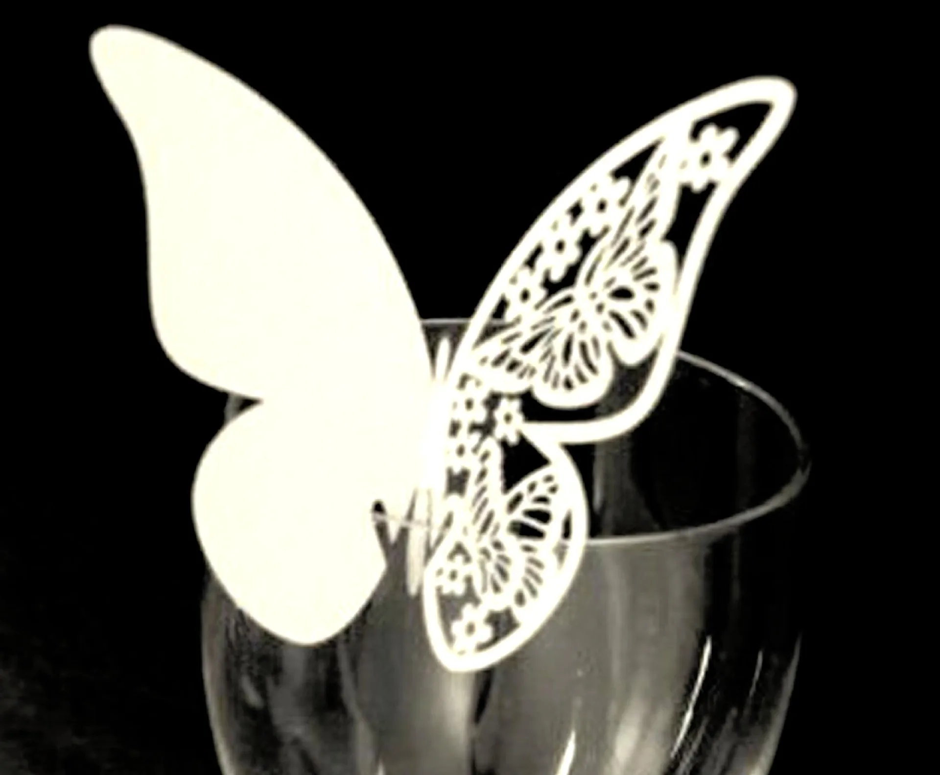 Butterfly Laser Cut Place Cards Wedding Party Favors Bridal Table Name ...