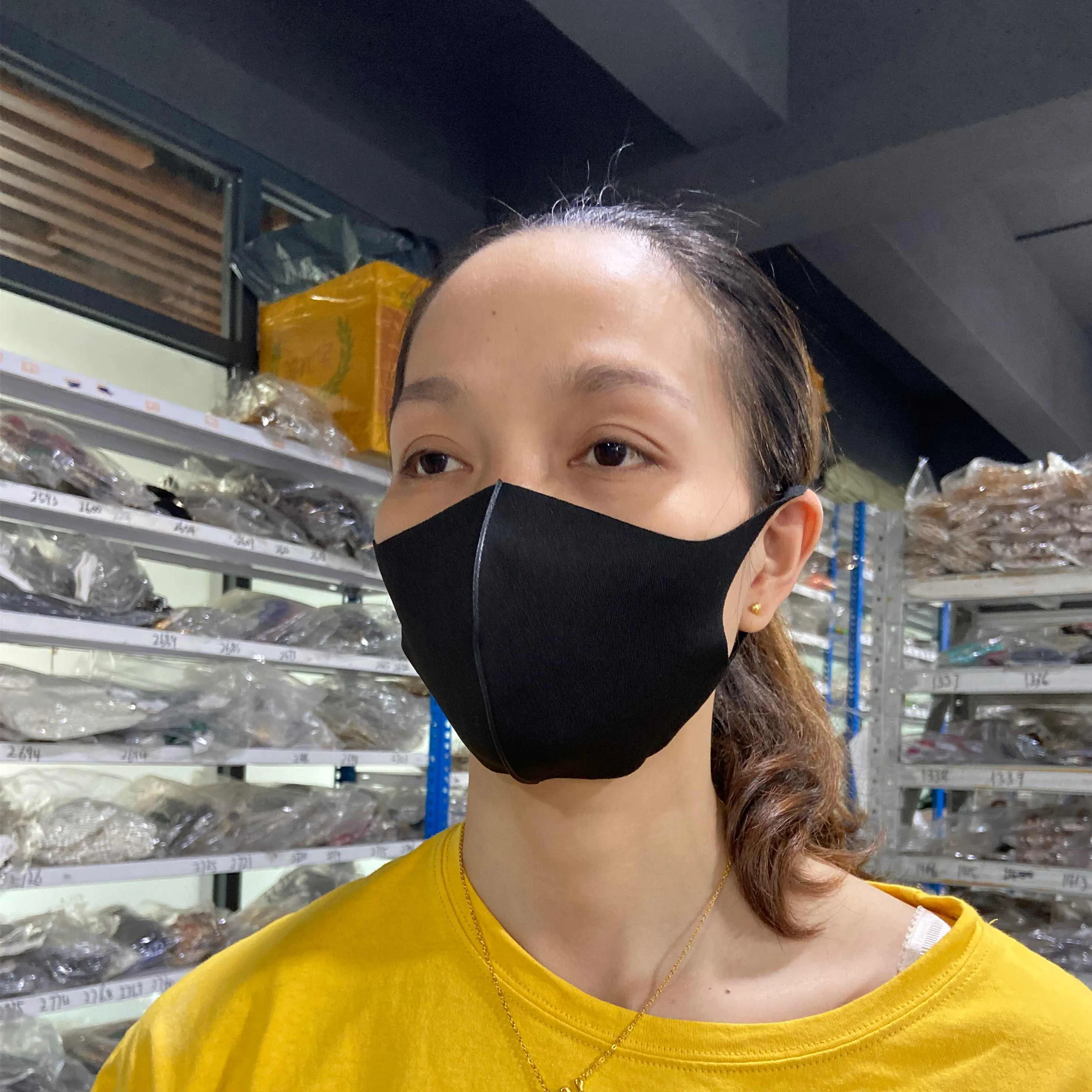 Anti Dust Black Maska Customize Logo Anti Pollution Mouth Maska Custom ...