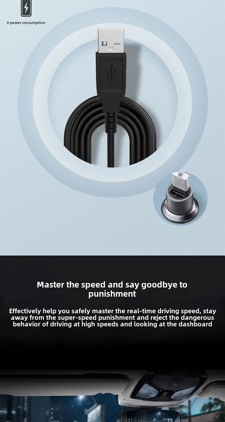 Universal H4 HD Speed Display Car Windshield HUD GPS Compass LCD ...