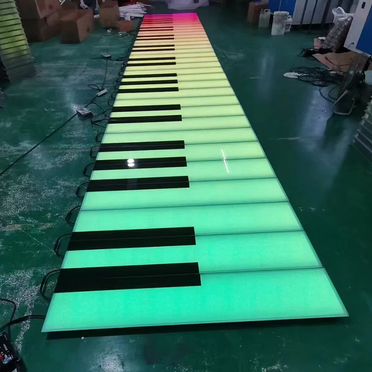 Dmx 512 Rgb Light Stage Piano Dance Tiles /portable Mirror Piano Mat ...