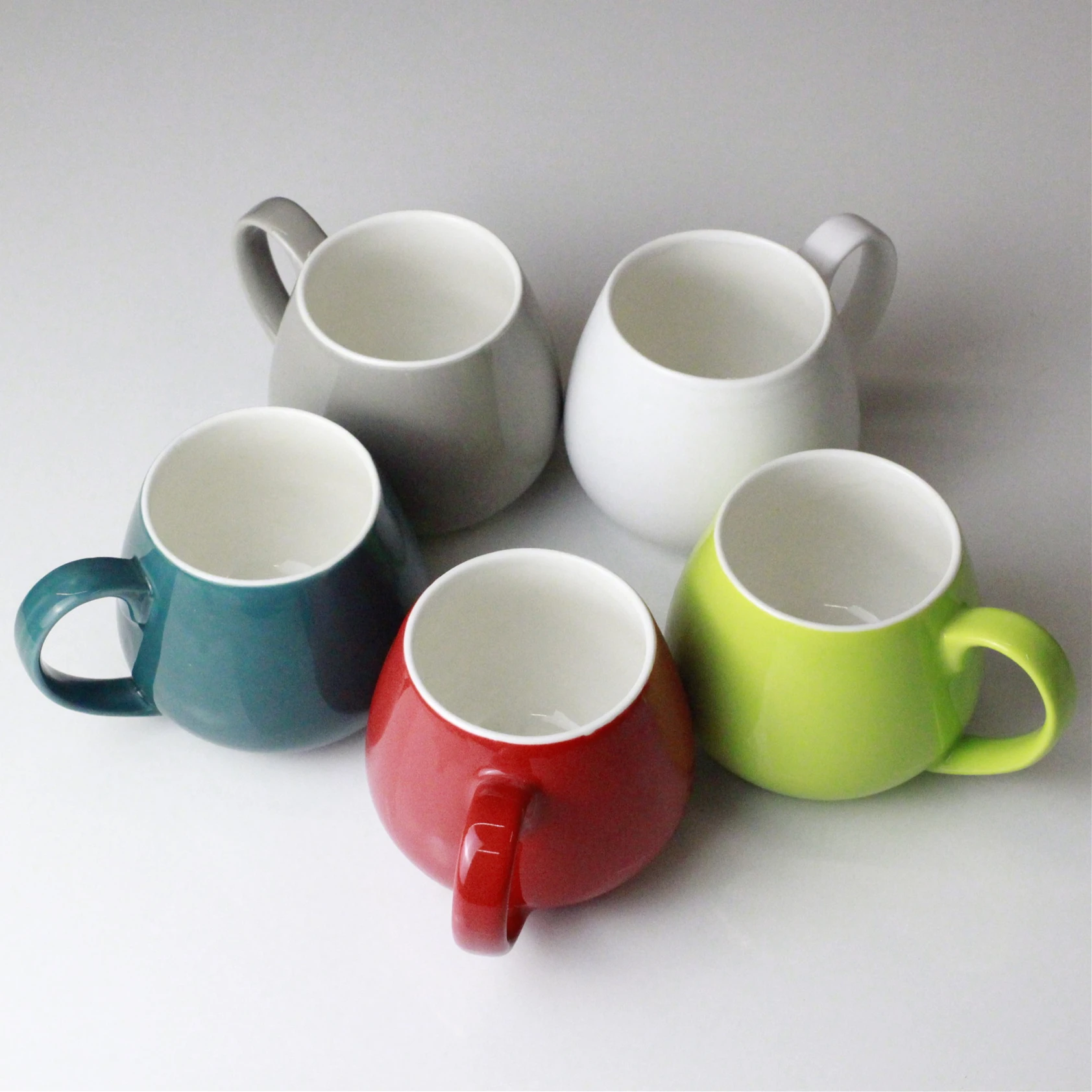 White Ceramic Coffee Mug - Round Porcelain Cup for Custom Design | Eco ...