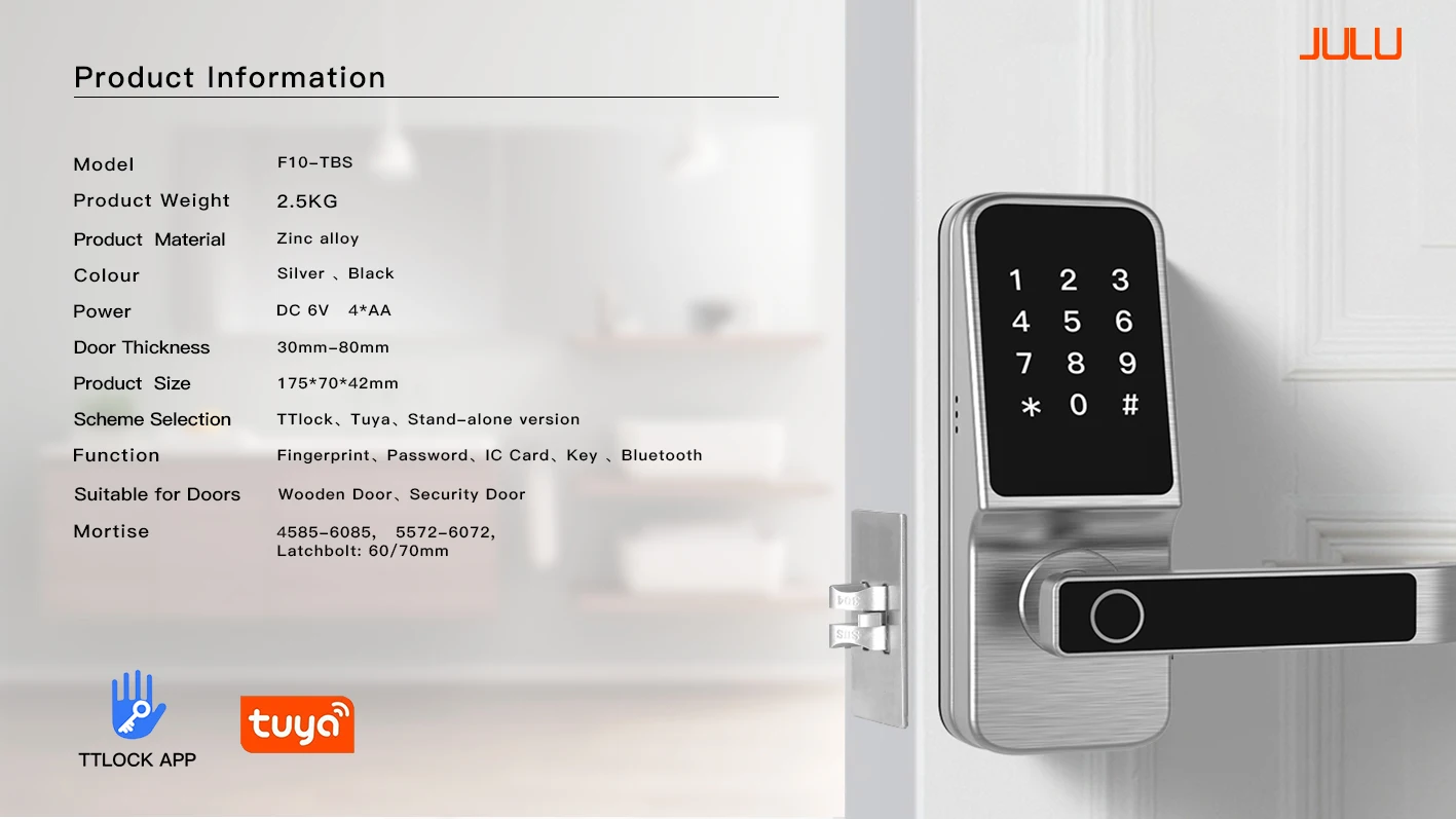 Smart Lock With Z-wave - Smart Touchscreen Keypad Deadbolt Tuya App -tt ...