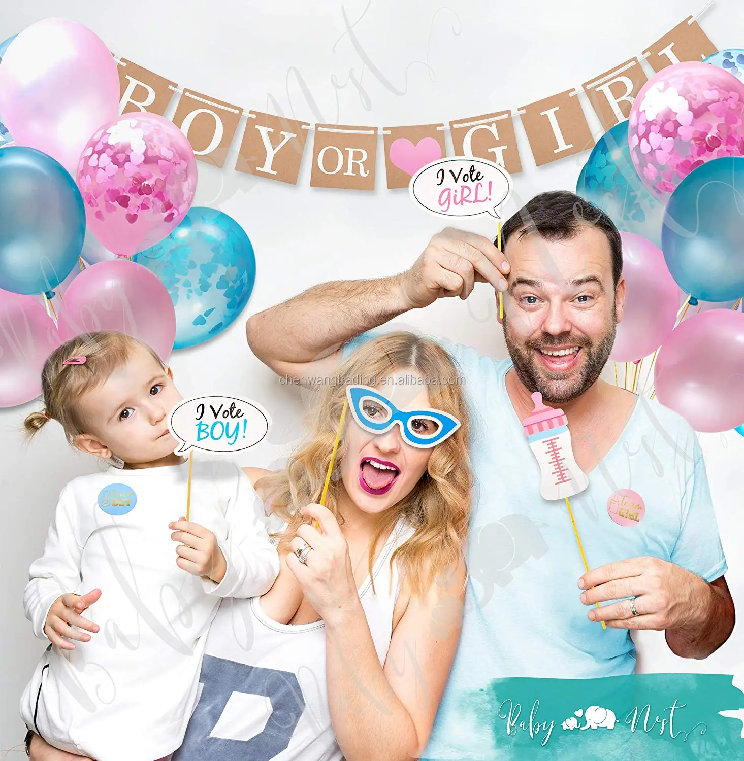 Team Boy and Team Girl Labels for Baby Shower Gender Reveal