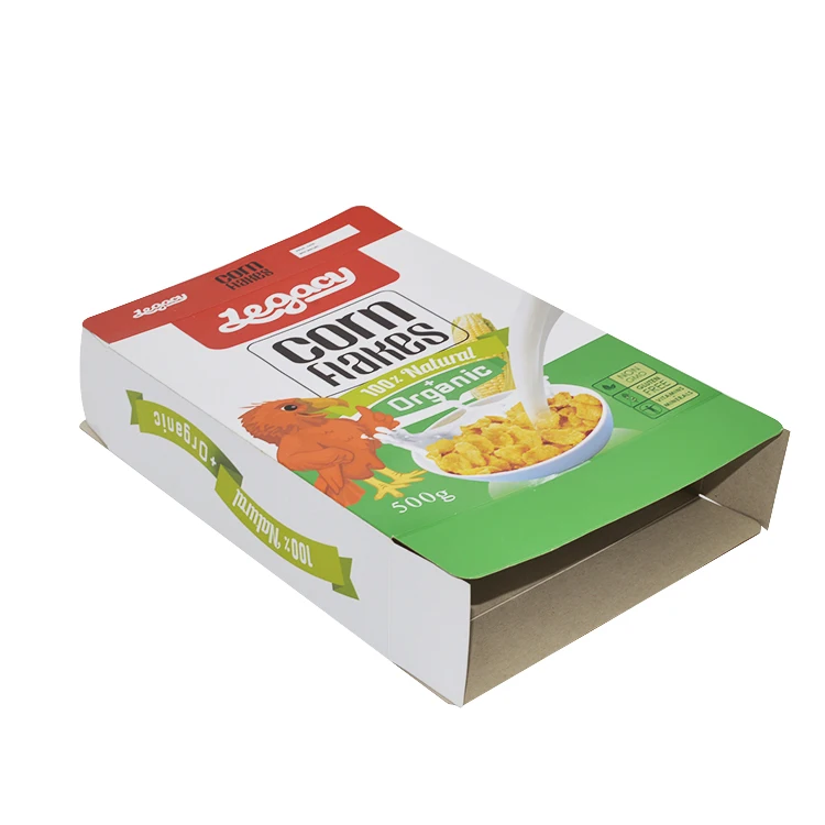 Recycled Kraft Cereal Boxes - Custom Folding Porridge Packaging