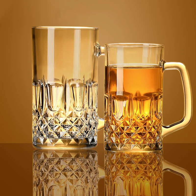 18oz Wholesale Transparent Wine Beer Mug Glasses White Custom Logo Beer ...