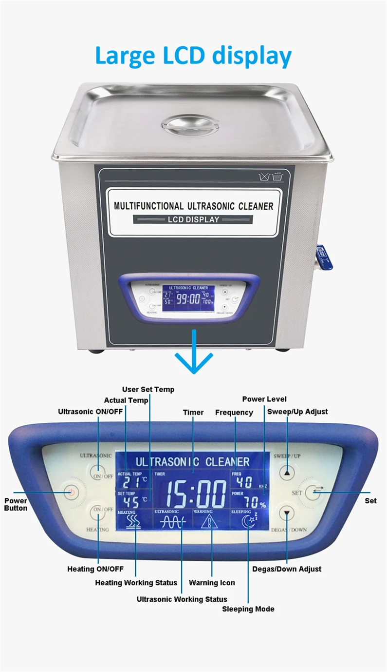 JEKEN TUC-150 Ultrasonic Cleaner - 15L Ultra Sound Washing Machine