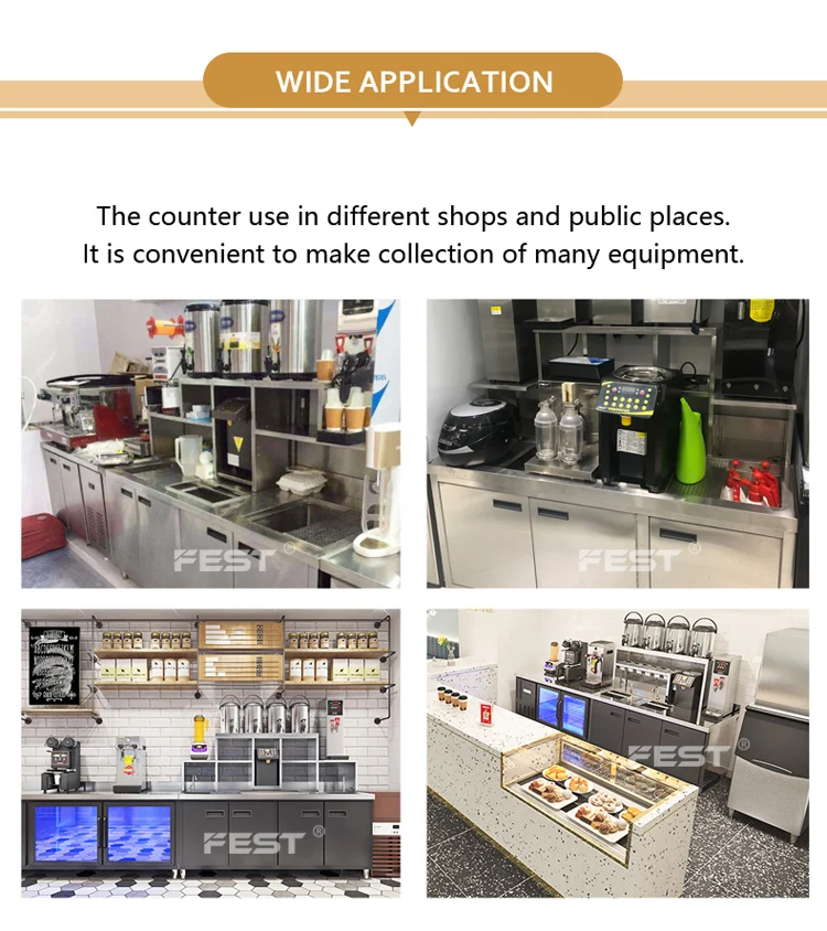 Fest Boba Milk Tea Bubble Tea Bar Design Shop Cabinet With Equipment ...