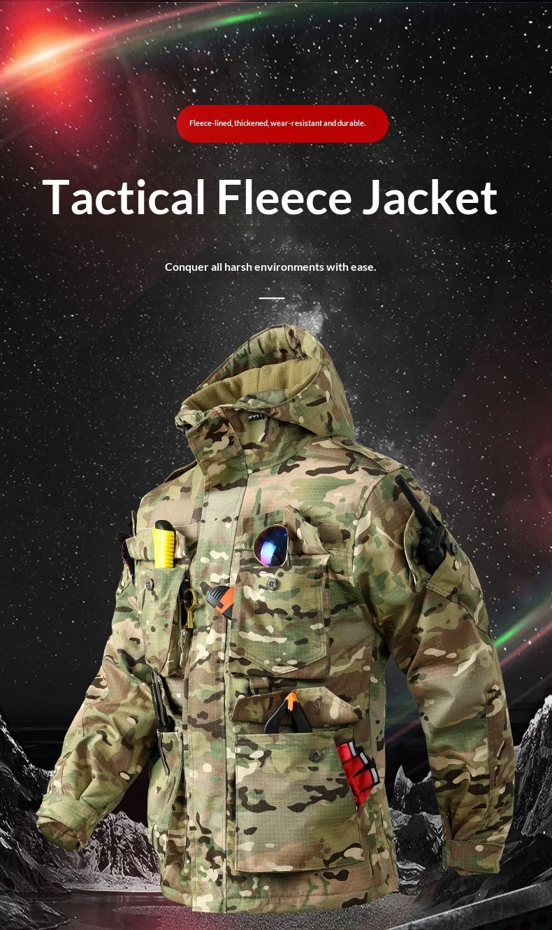 Outdoor Tactical Windproof Breathable Camouflage Windbreaker Jacket ...