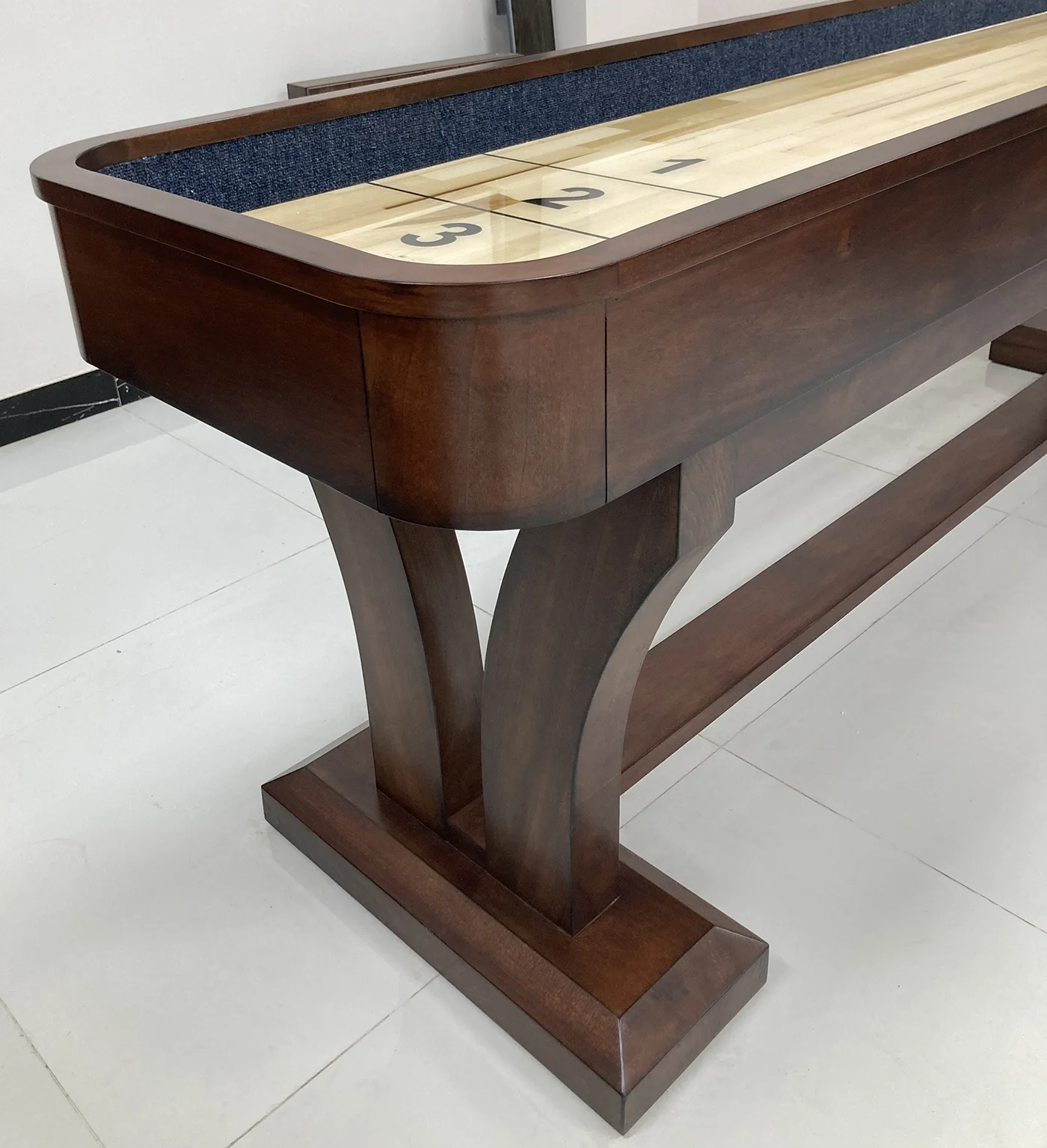 14FT Solid Wood Shuffleboard Table - Durable & Customizable