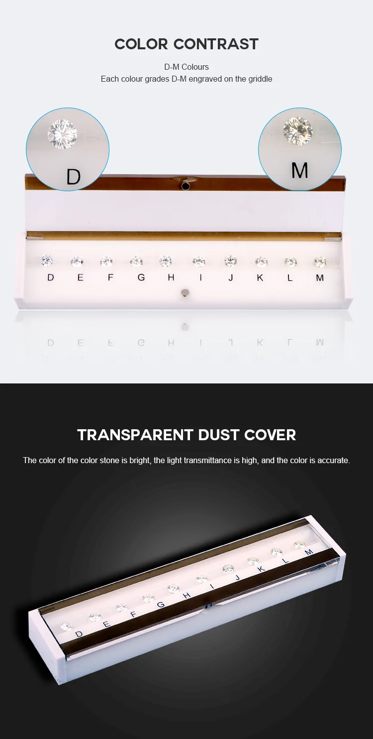 High Accuracy Professional Jewelers D-M Diamond Color Master Stone Set ...