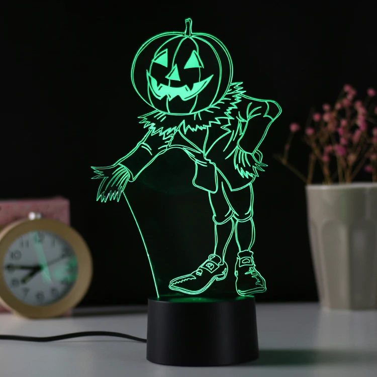 Kh-nl051 Custom Creative Halloween Decoration Acrylic 3d Led Night ...