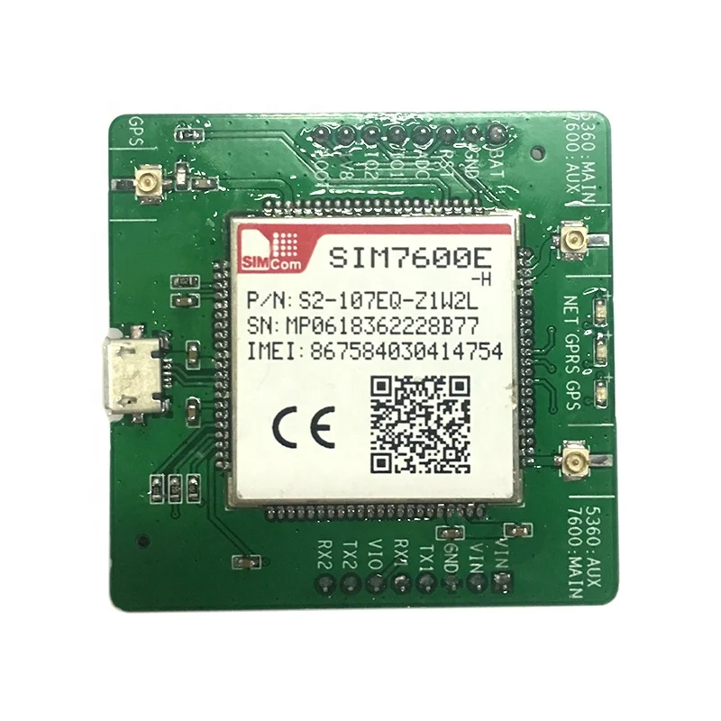 Simcom Sim7600e Sim7600e-h 开发板月 Cat4 Lte 4g 模块 - Buy Sim7600 Sim7600e-h ...