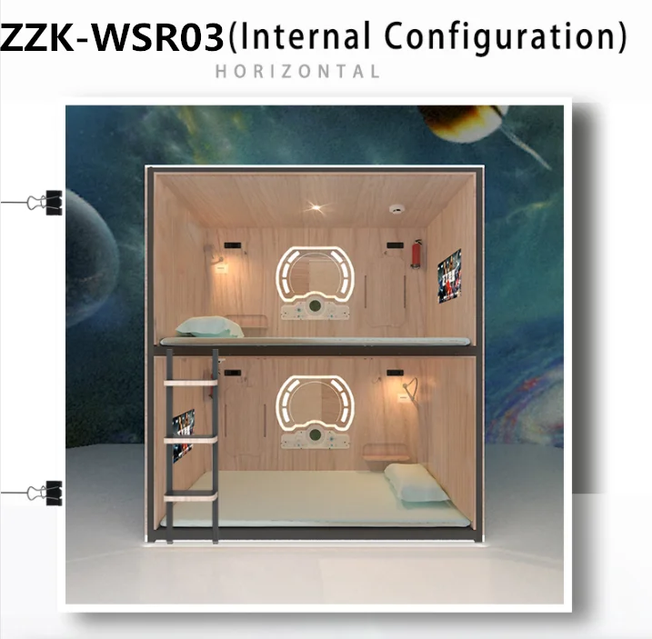 Factory Made Original Design Capsule Hotel Sleep Pod Wood Capsule Bed ...