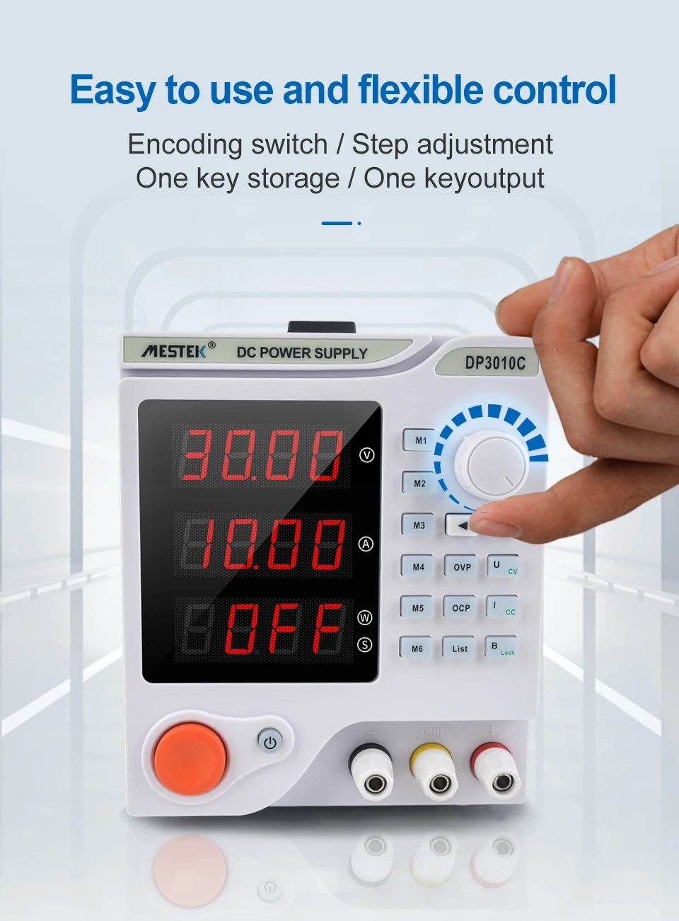 Mestek DP3010C Power Supply - Reliable 4-Digit DC Voltage