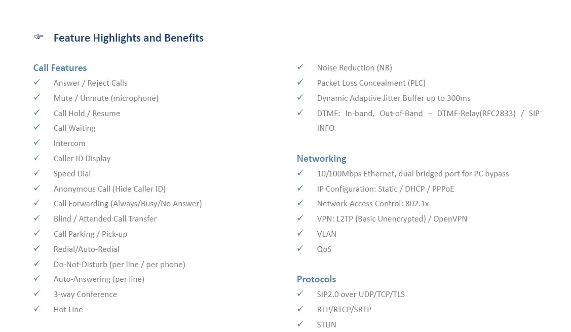 ZYCOO Coofone H81 VOIP Phone - 2 SIP Accounts & 128x48 Screen