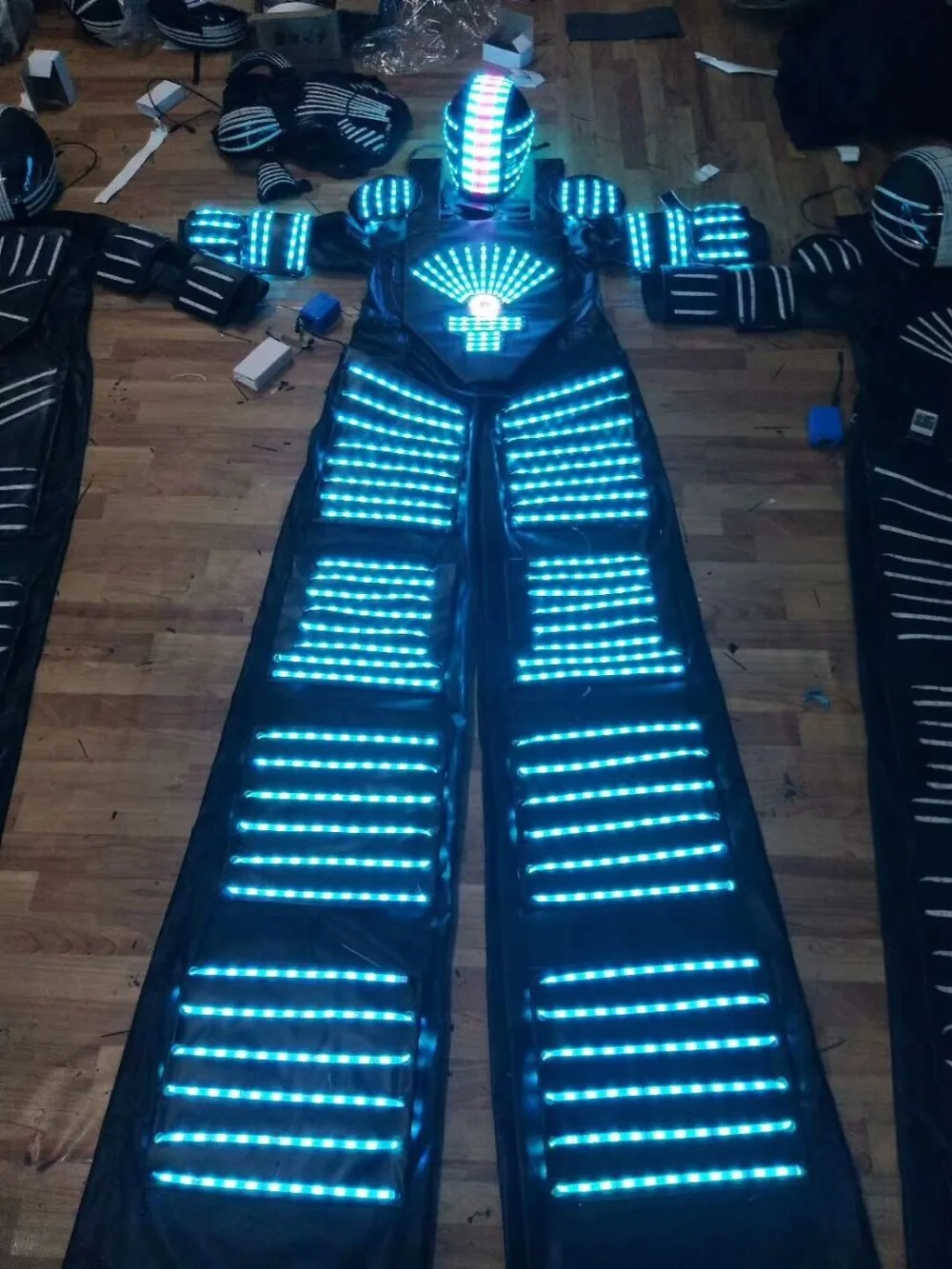 LED Robot Suits for Night Clubs - RGB Change Color LED Outfits