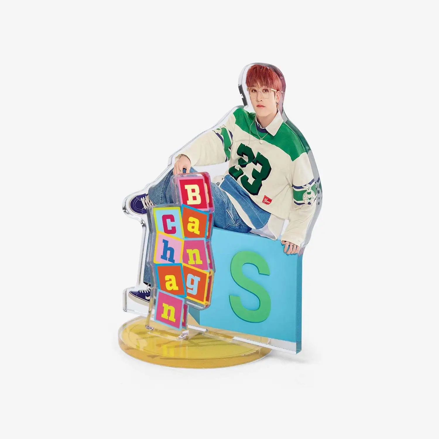 10CM KPOP Stray Kids Toy World Photo Print Acrylic Standee Bangchan ...