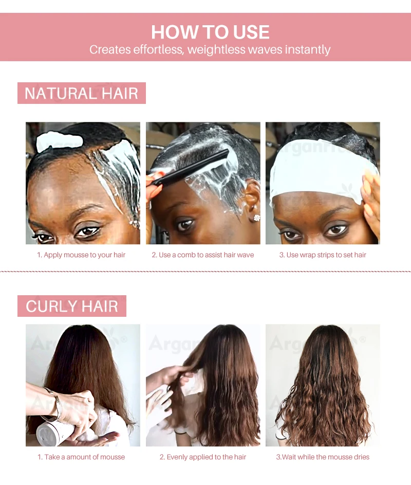 Private Label Edge Control Hair Styling Foam Mousse For Braids Hair ...