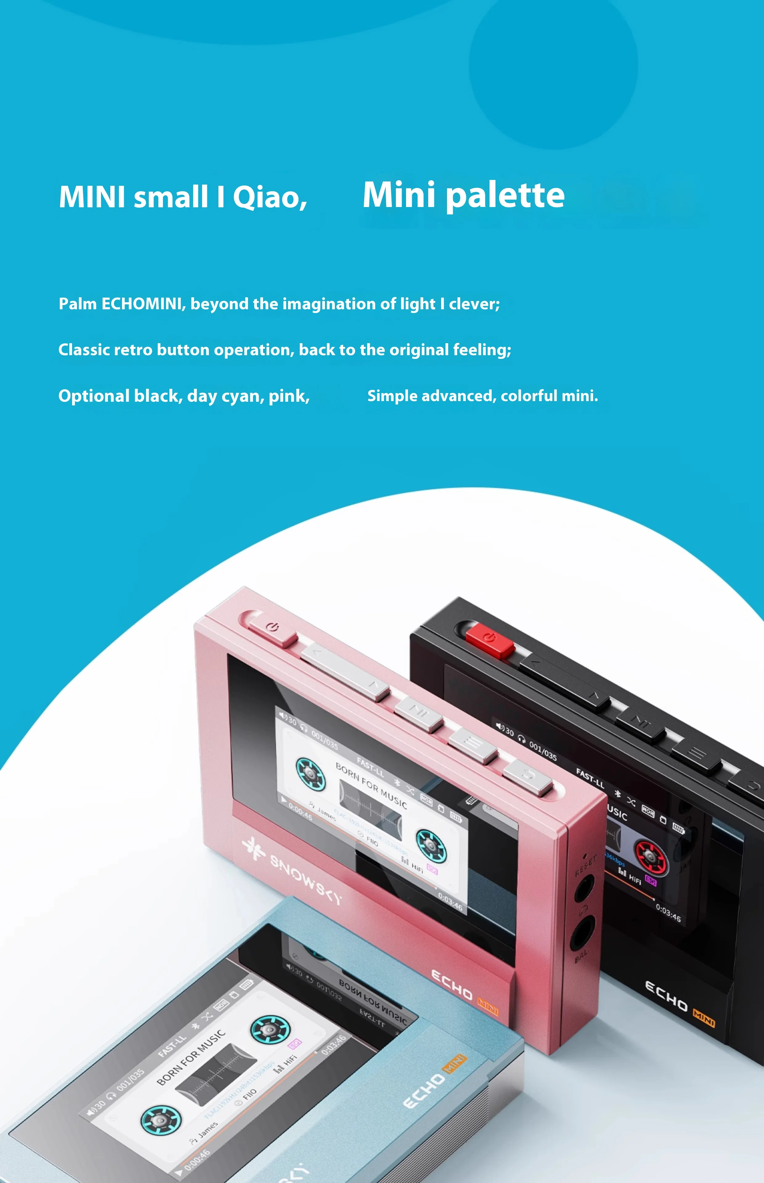 FiiO Snowsky ECHO Mini USB FM Music Player - 15 Hours Playback, HiFi ...