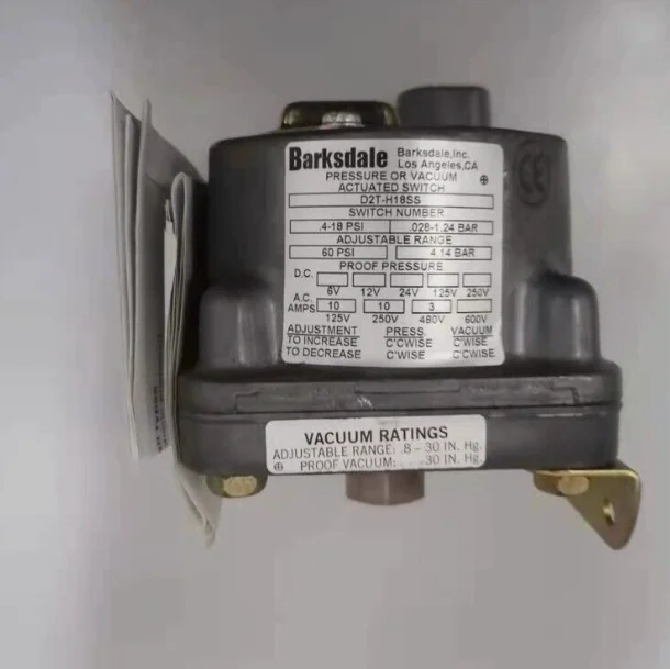 Barksdale Process Control D2t-h18ss Pressure Switch 1/4in 0.4-18psi 125 ...