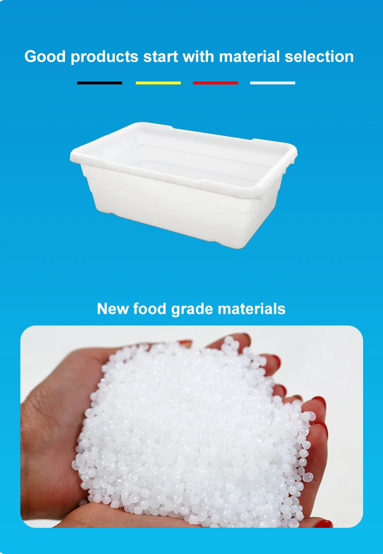 Stacking Nesting Food Containers / Meat Lugs with Wheeled Dolly ...