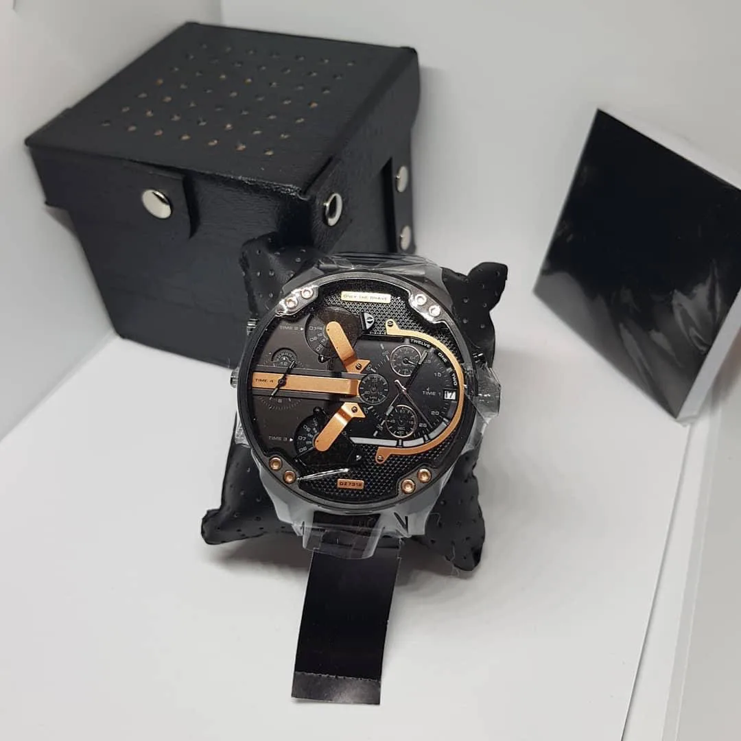 Original Dz7312 2.0camouflage Leather/stainless Steel Strip Chronograph ...