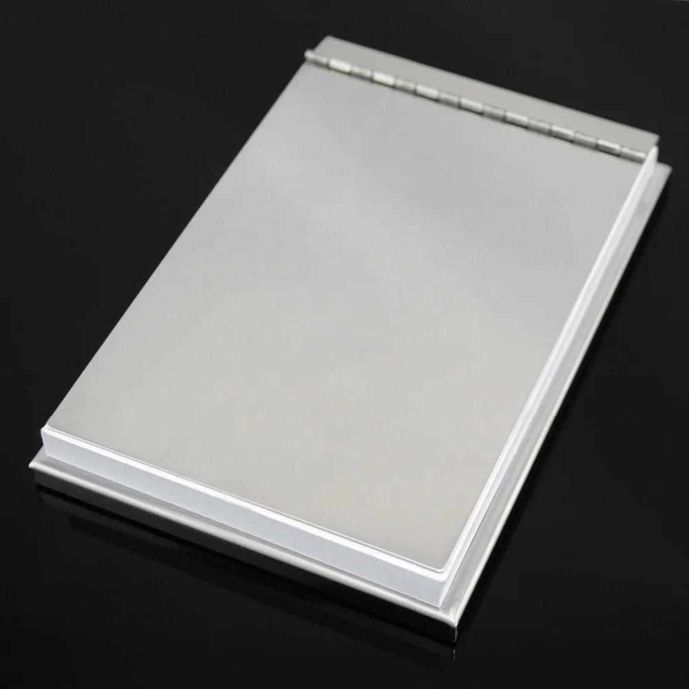 Custom A6 Notepad - Stainless Steel Cover & 100 Sheets