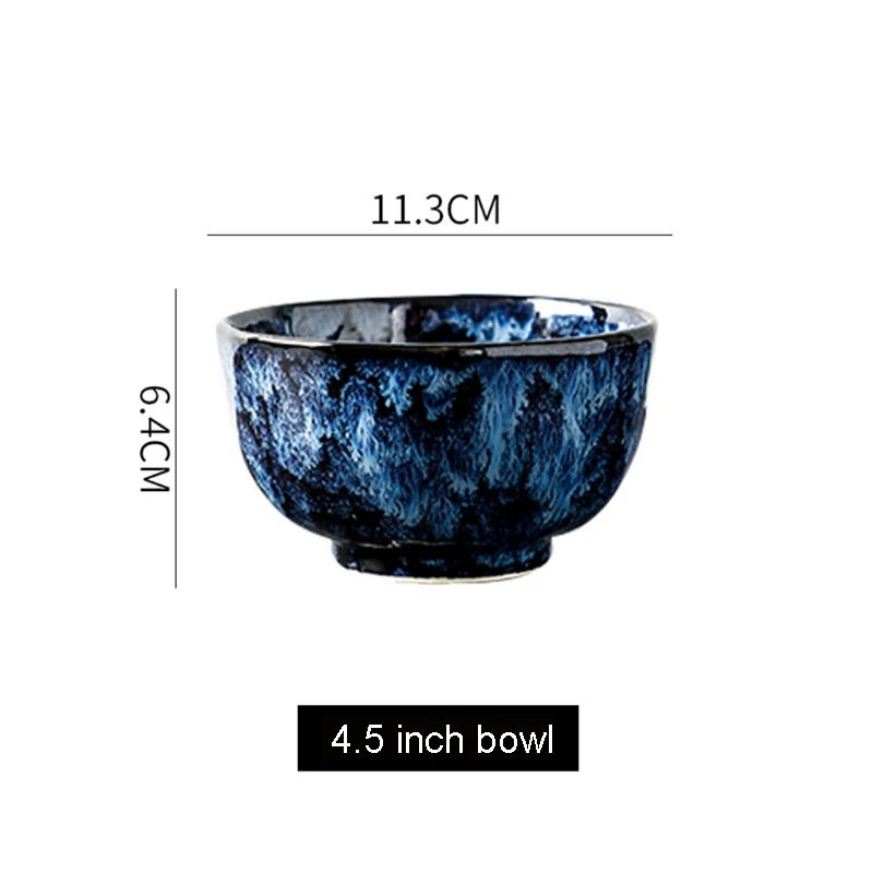 Wholesale Luxury Kiln Transformation Blue Porcelain Sets