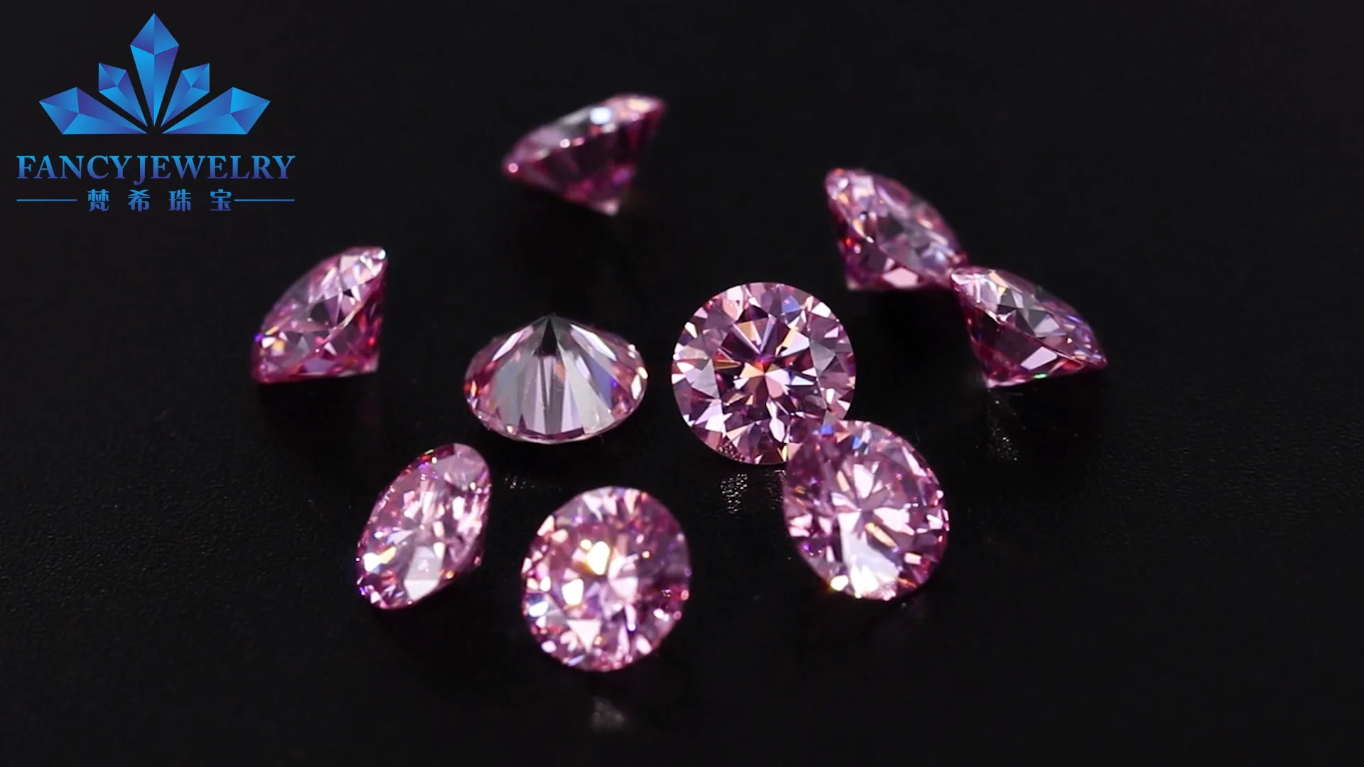 Portuguese Round Cut Pink Color Moissanite Diamond - Buy Moissanite ...