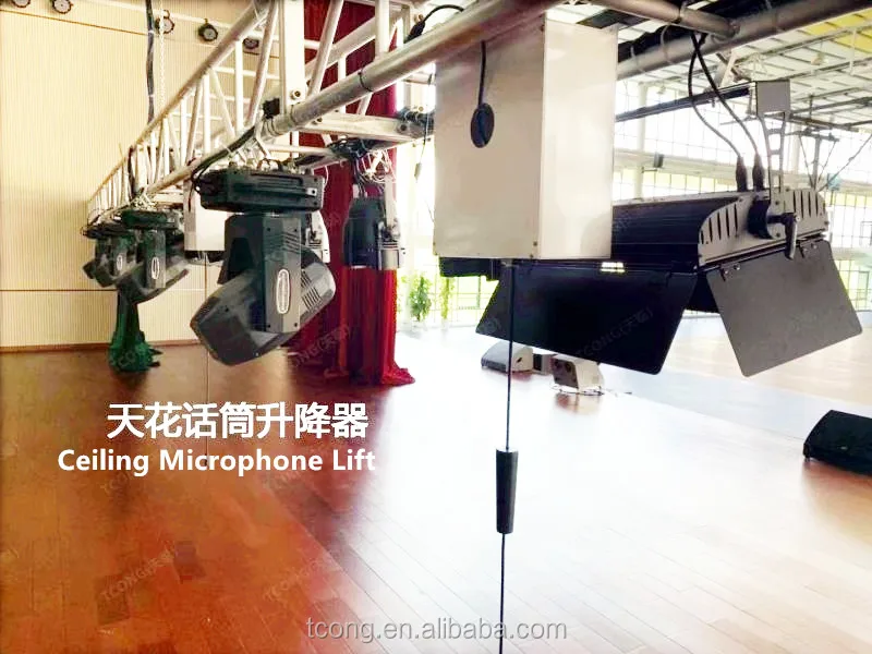 Motorized Ceiling Microphone Lift - Quiet & Versatile