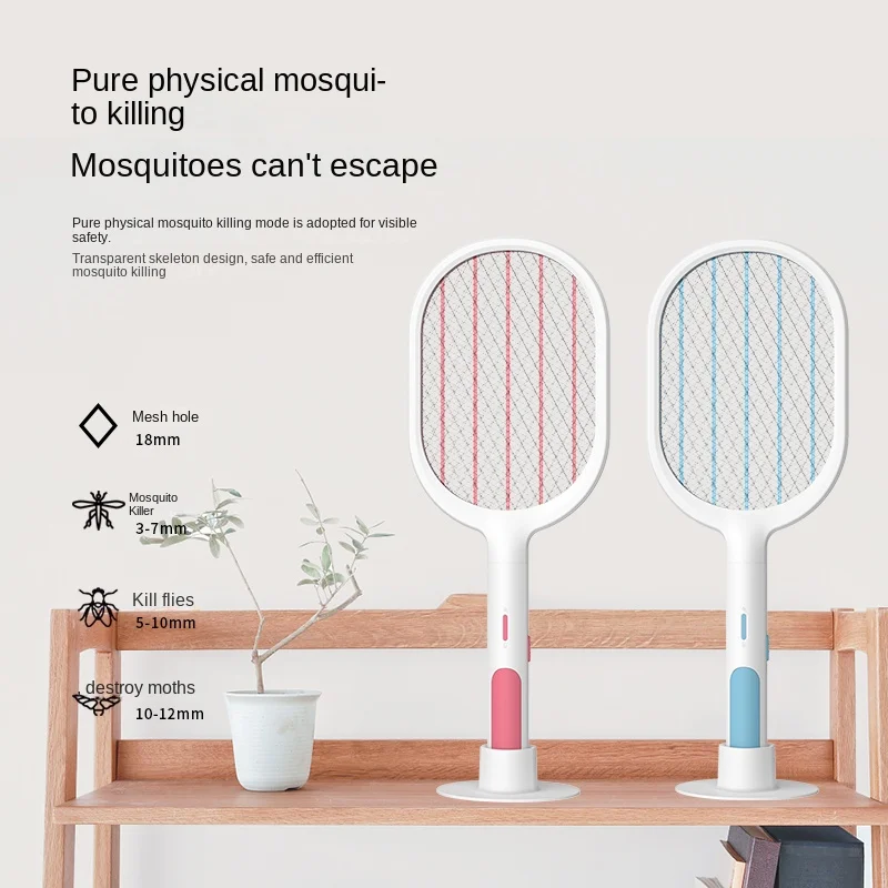 3-layer Safety Grid Mosquito Racket Rechargeable Lithium Battery Pest ...
