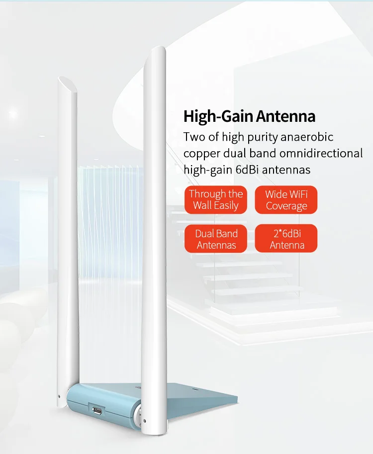 Comfast CF-781A High Speed AC600 Free Driver USB Mini Wifi Adapter with ...