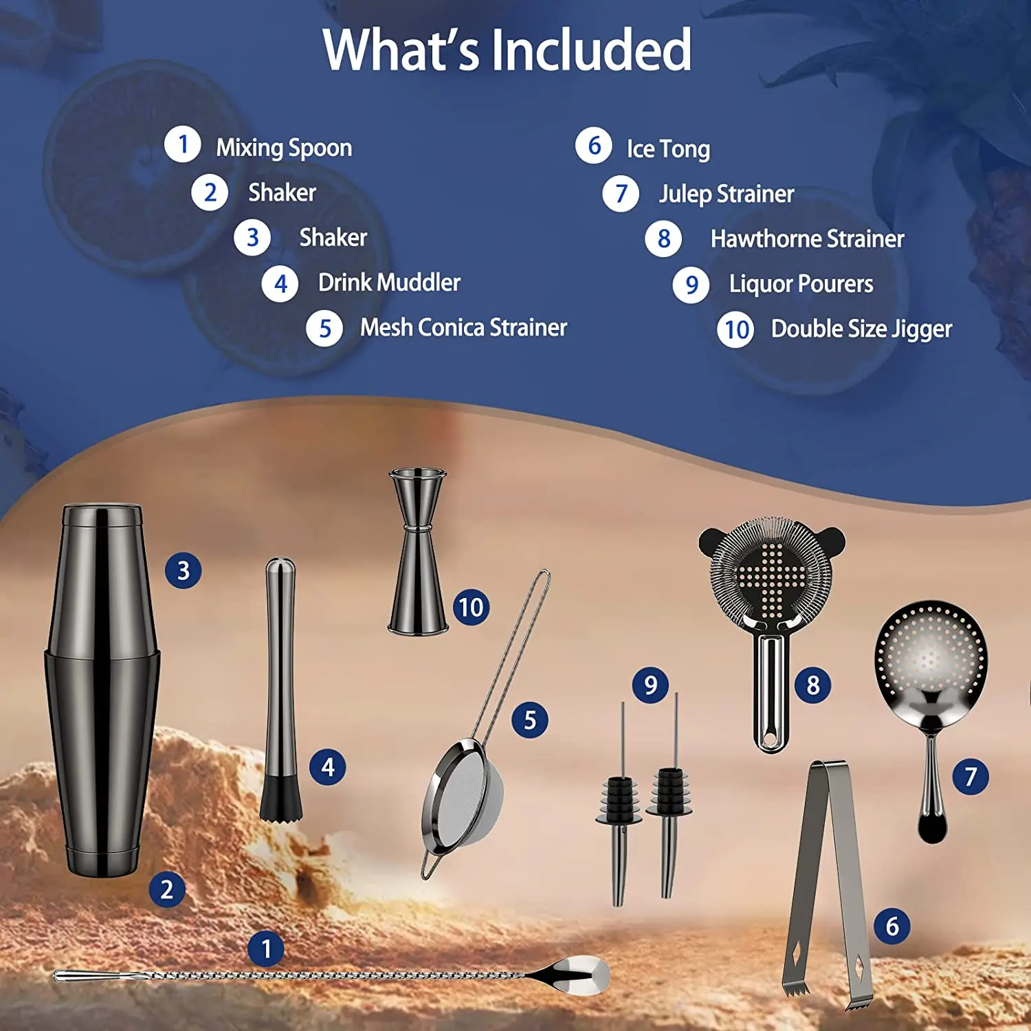 Professional Barware Tools - Bartender Kit & Accessories