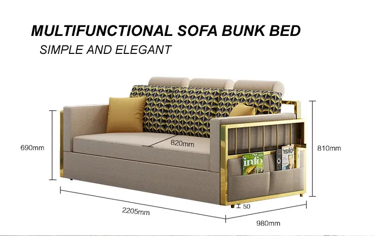 Modern Sofa Bed for Children's Bedroom - Foldable & Stylish