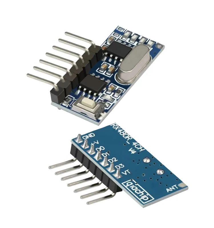 433MHz RF Wireless Receiver Module - 4 Channel Learning Code Decoder ...