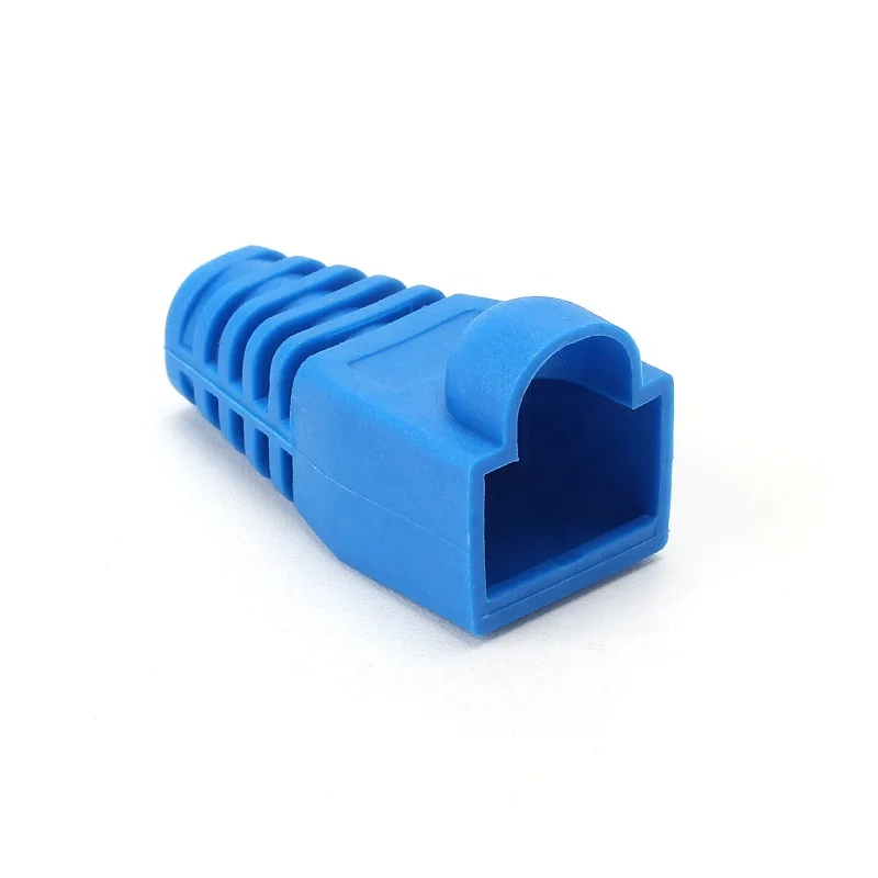 8P8C Protect Cat5 Cat6 RJ45 Modular Plug Cover PVC Connector Boots rj45 ...