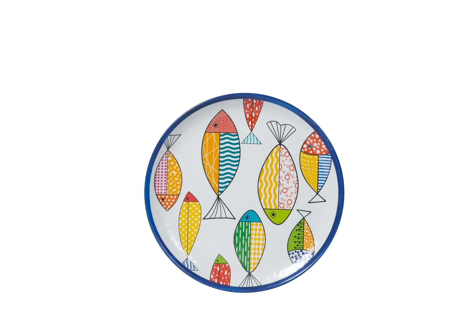 Bumpy Effect Popular Design For Sea Food Round Melamine Fish Plate Bpa ...