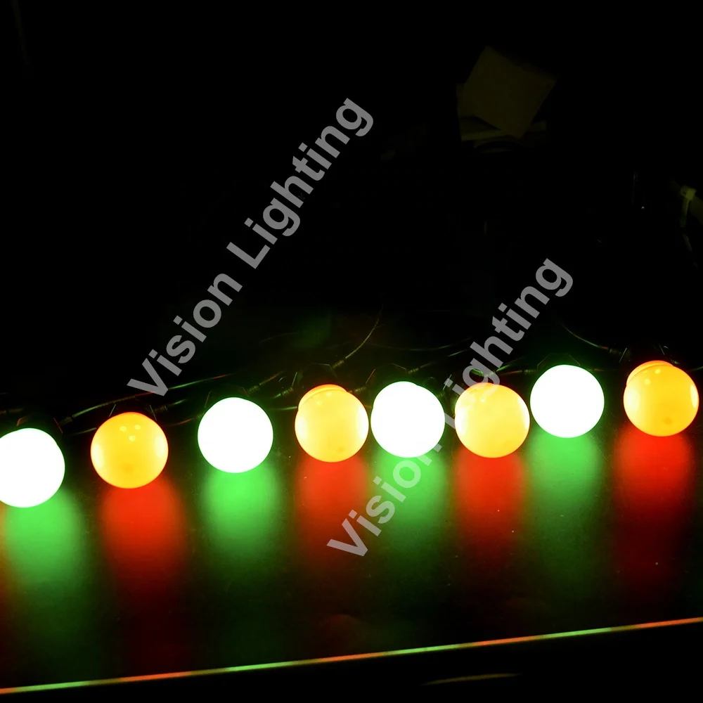 Spi 50mm Ball Led Rgb Full Color Programmable Ws2811 Festoon Belt Light ...