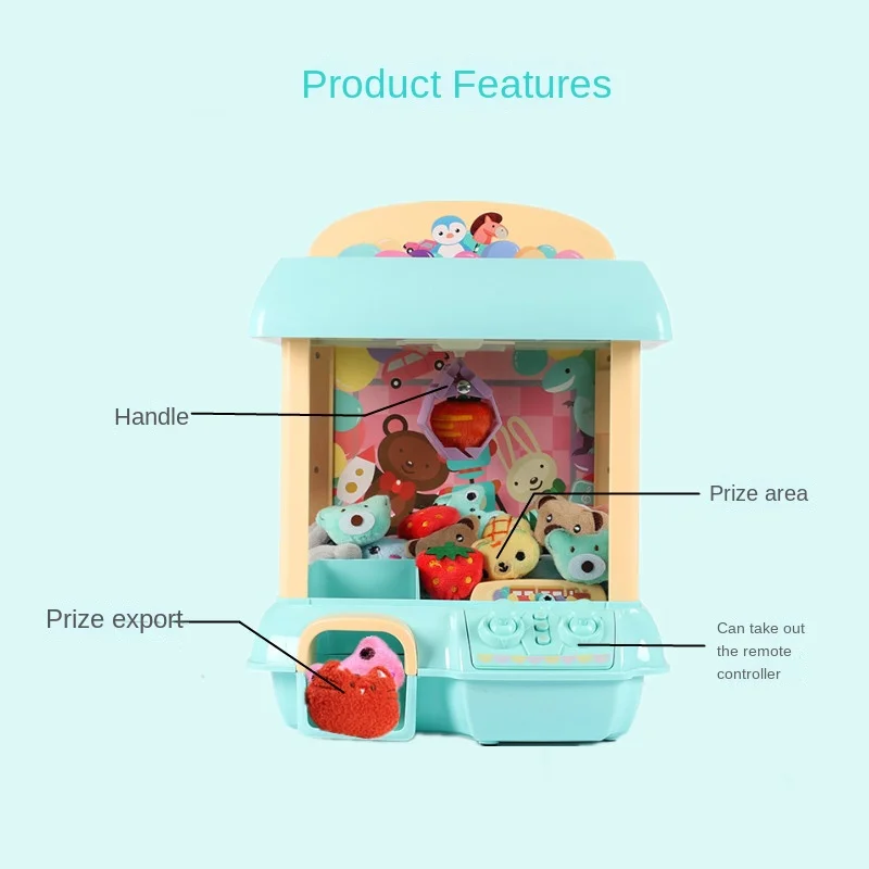 2023 Mini Claw Machine Crane Game Toys Claw Machine For Kids With Plush ...