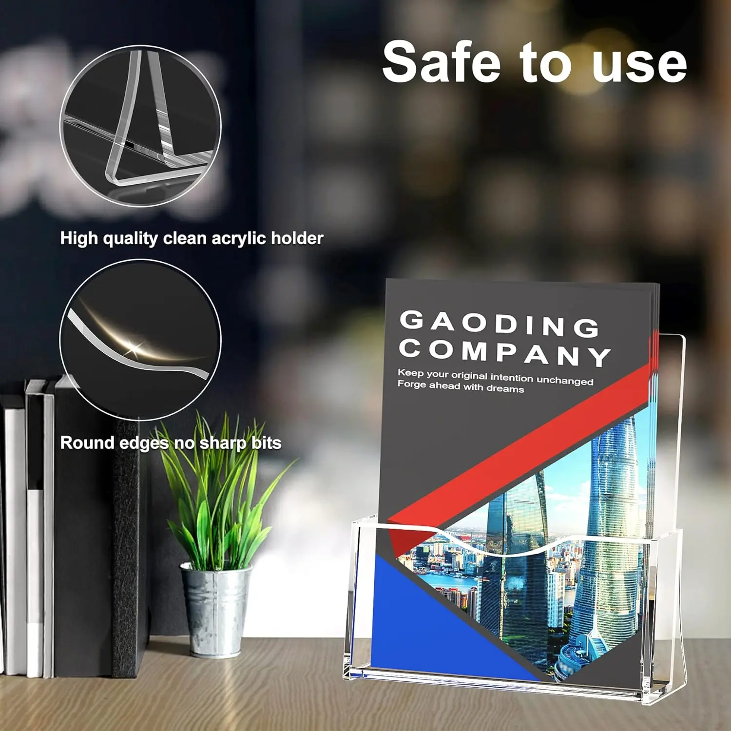 Plastic Flyer Display Stand 9 X 9.6 Inches Clear Literature Holder ...