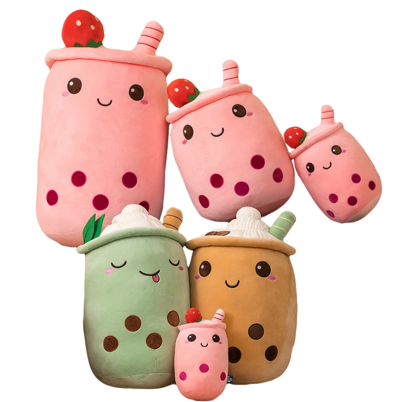 Wholesale Cute Stuffed Boba Tea Plush Toy Weighted Plushie Custom ...